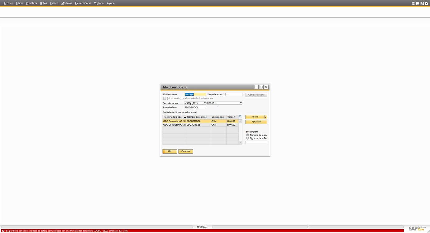 Se Perdio Conexion SAP B1 SAP Business One Ayuda SAP se-perdio-conexion-sap-b1-sap-business-one-ayuda-sap